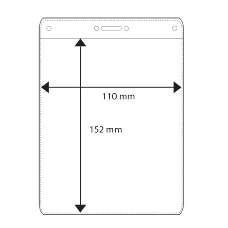Porte-badge souple format XXL vertical, haute qualité - Cardalis