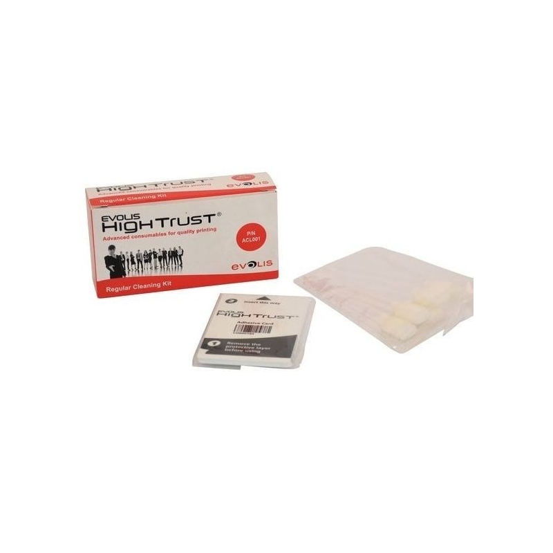 ACL001- Kit de nettoyage imprimantes Evolis Zenius/Primacy/Edikio