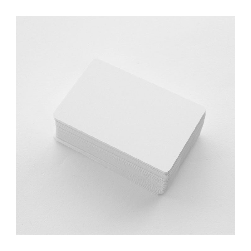 Cartes PVC haute qualité, format 86 x 54 mm, épaisseur 0,30 mm