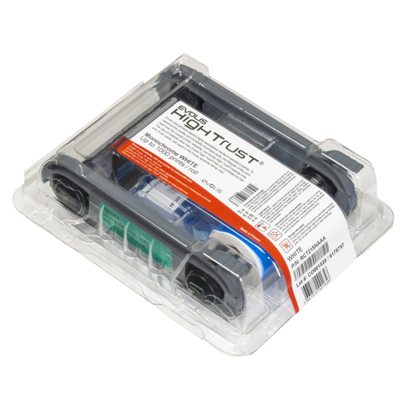 Ruban blanc Evolis Primacy 2, 1000 faces