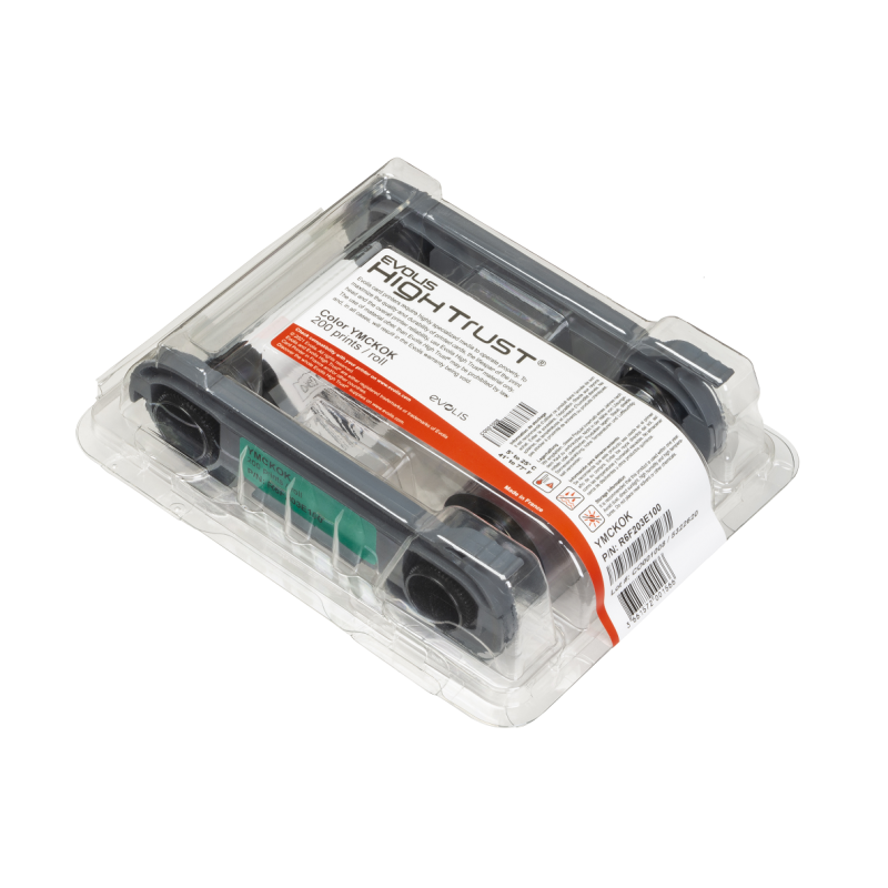 Ruban Duplex YMCKO-K pour l'imprimante Evolis Primacy 2 - 200 cartes