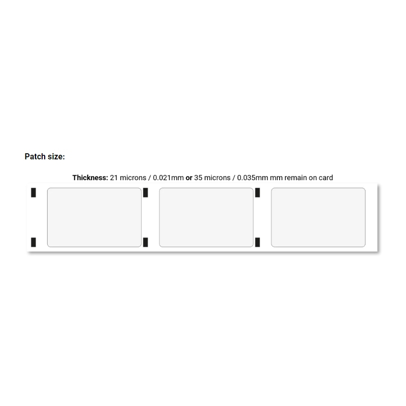 Film Lamination XID8-Series, 1.0mil Clear Patch, 550 faces