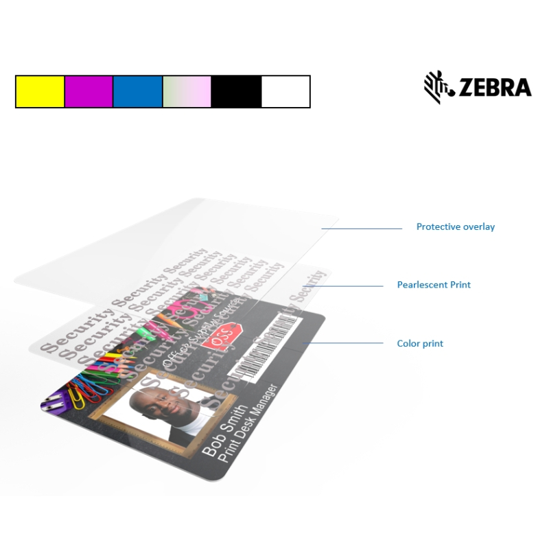 Ruban “Color Shifting" YMCPKO Zebra ZC350, 200 faces