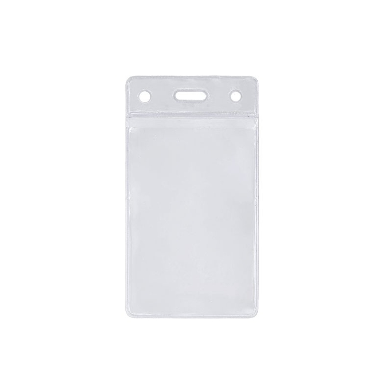 Porte badge souple vertical, en PVC recyclé, 86x54mm